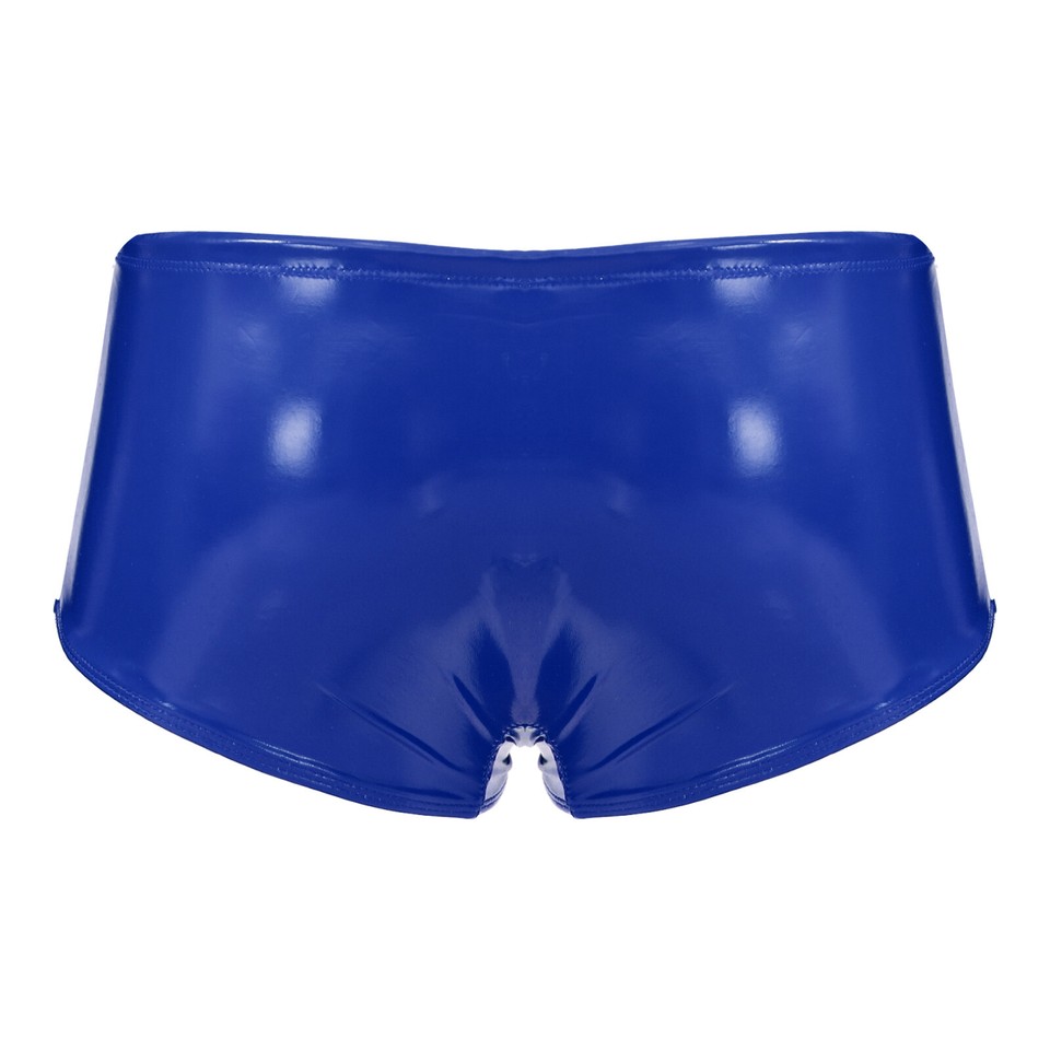 Men's Shiny Boxer Shorts Briefs Split Side Elastic Underwear Beach ...