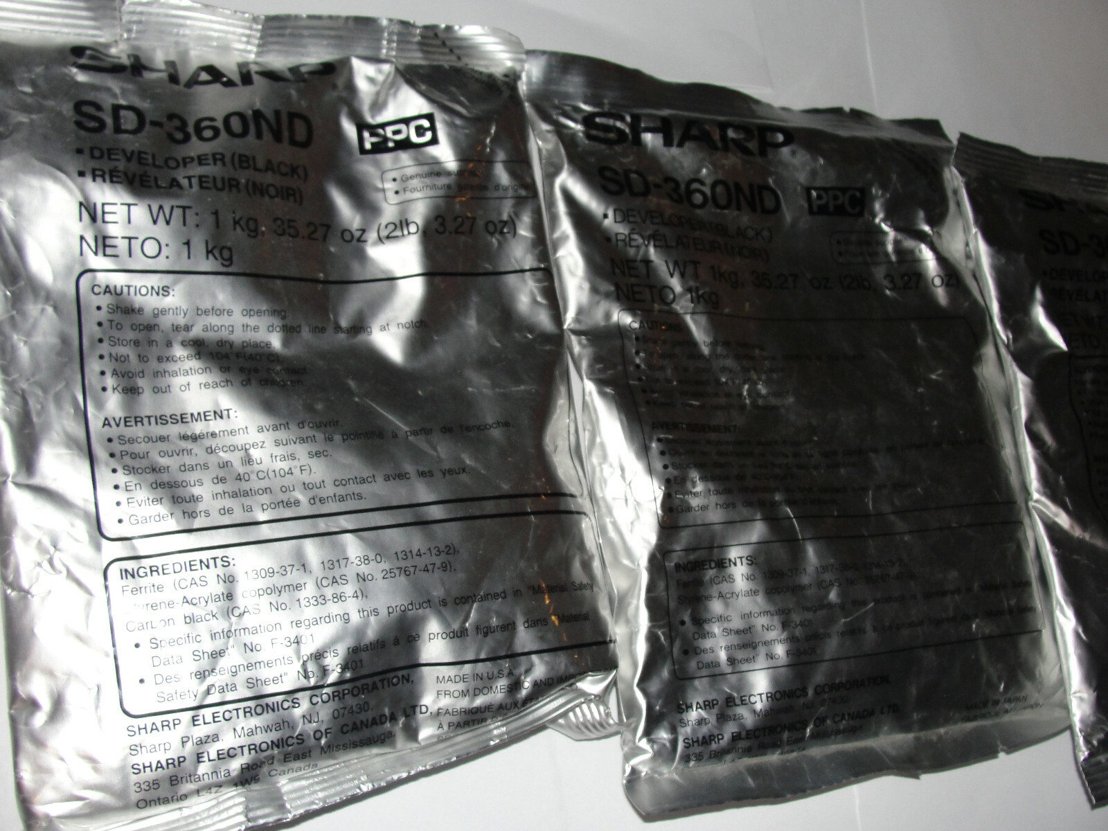 LOT OF 3 SHARP Sharp Model SF-360MD1 Copier Developer SD-360ND NEW! | eBay