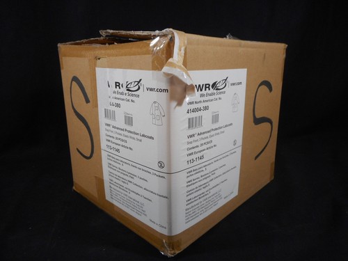 VWR Advanced Protection Snap Front Lab Coats Pockets Small S 414004-380 ...