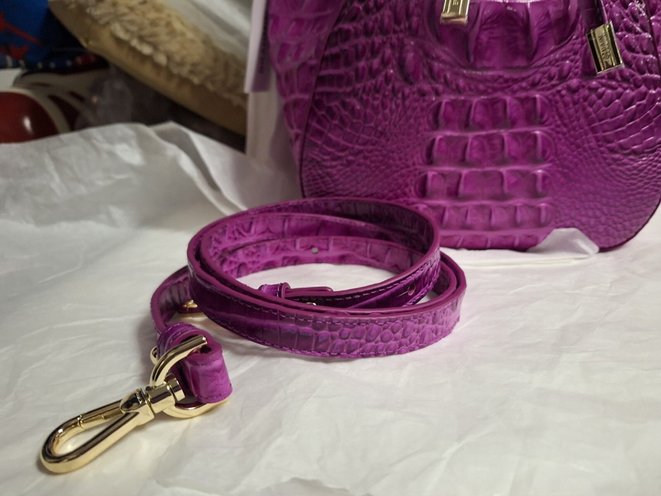 Brahmin Melbourne Collection Deep Fuchsia Melinda Bucket Bag | eBay