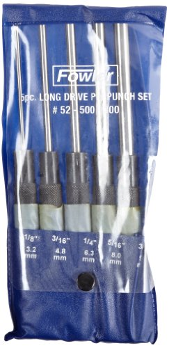 Fowler 52-500-300 Chrome Alloy Steel Extra Long Drive Pin Punch Set 8 ...