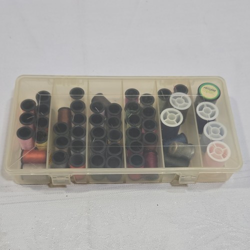 Polycord Multicolor Polyester Sewing Thread Spools Lot with Thimble ...