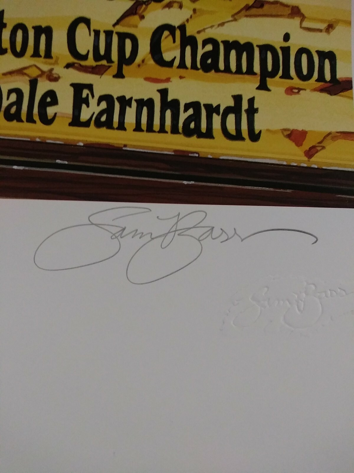 Sam Bass Signed Lithograph Of Dale Earnhardt "Six Shooter" 24/1000 | eBay