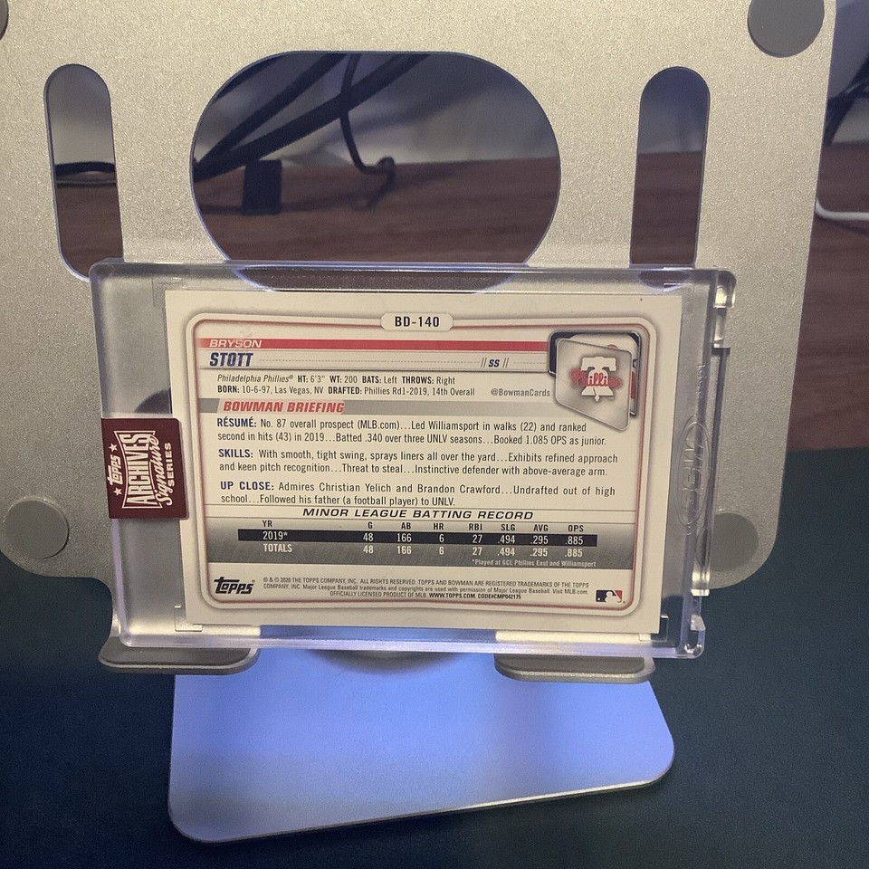 2023 Topps Archives Baseball Signature Series - Bryson Stott 54/99 ...