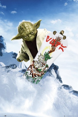 Star Wars - Yoda Snowboard - Regular Poster 24 x 36in | eBay