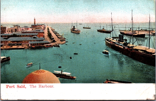 Egypt Port Said The Harbour Vintage Postcard C011 | eBay