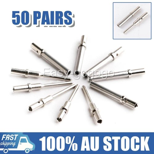 50Pairs Deutsch Solid Terminal No.16 Contact Pins Male Female Connector ...