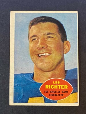 1960 Topps LES RICHTER #68 Los Angeles Rams Cal California Golden Bears ...