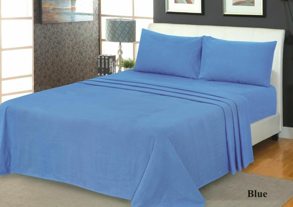 100% Brushed Cotton Thermal Flannelette Extra Deep 32CM Fitted Flat ...