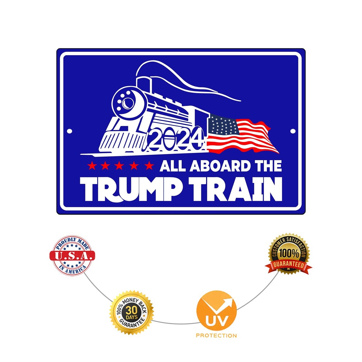 Trump Train Sign All Aboard The Discounts Trump Train