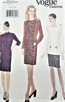Vogue 9710 Pattern Dress Tunic Skirt Career Party Petite Size 14-18 New ...