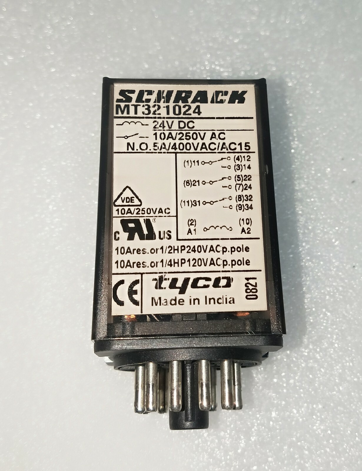 Shrack MT321024 Multi Modalità Relè 10A 250VAC Tyco Relè | eBay