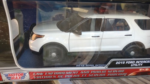 MOTORMAX 2015 FORD EXPLORER POLICE 1:18 scale INTERCEPTOR WHITE ...