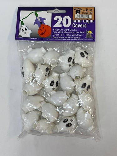 Vtg Halloween Mini Light Covers Blow Mold Ghosts Pack of 20 NOS | eBay