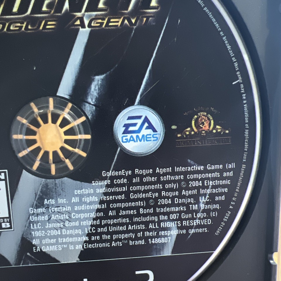 GoldenEye: Rogue Agent Sony PlayStation 2 2004 James Bond 007 PS2 DISC ...