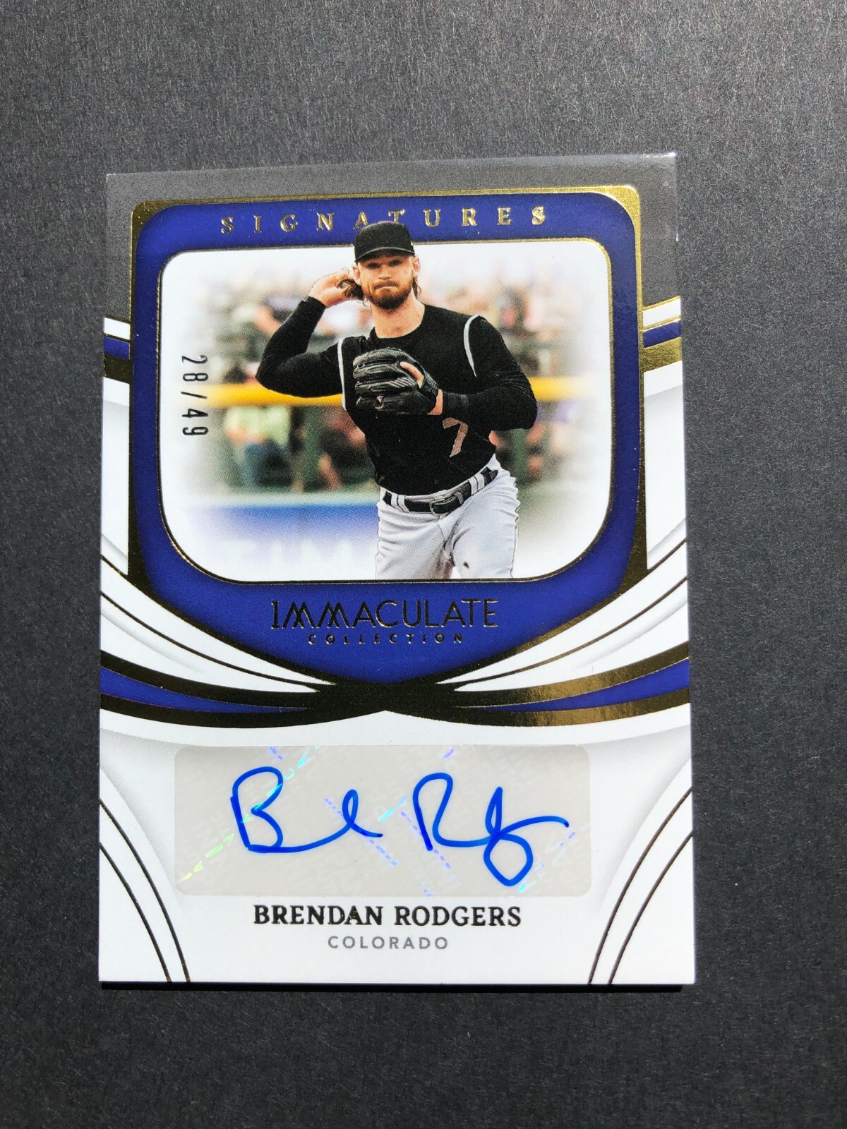 2022 Panini Immaculate Baseball BRENDAN RODGERS Immaculate Signatures ...