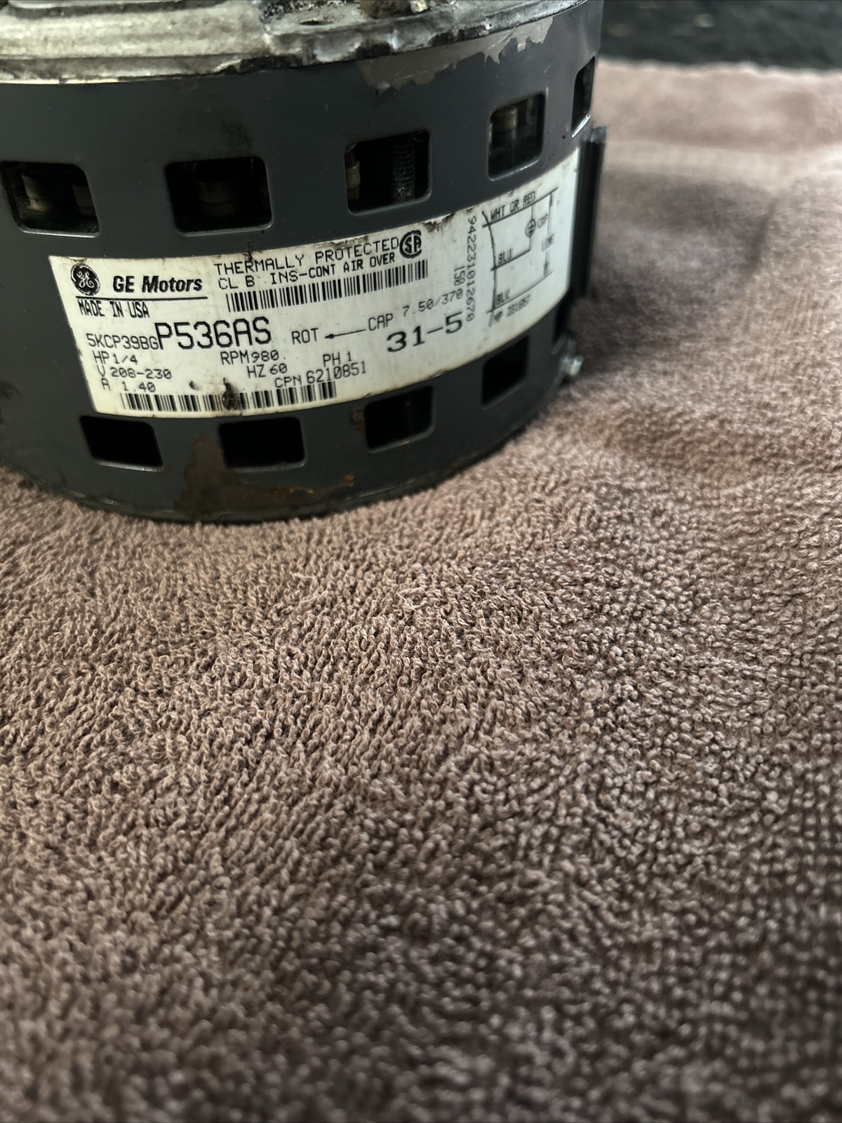 Ge Electric Motor 5KCP39BG | eBay