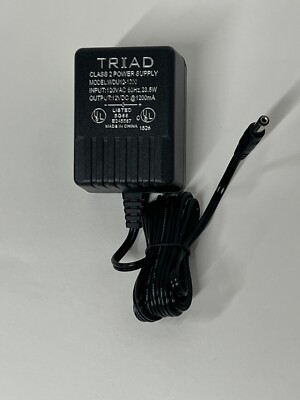 Triad WDU12-1200 Wall Wart Plug In AC Adapter 12VDC Class 2 Power ...