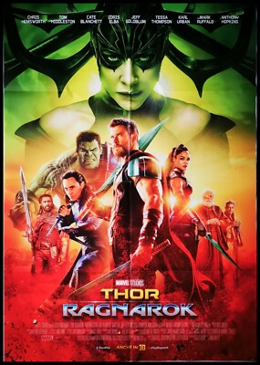 THOR RAGNAROK Original Movie Poster 39x55" 2Sh Italian MARVEL COMICS | eBay