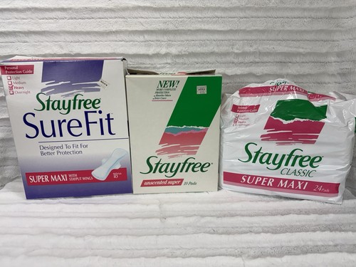 Vtg Stayfree Maxi-pads Super Collectible OPEN Boxes (26 Total Pads In 3 ...