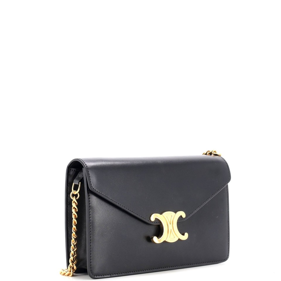 Celine Margo Triomphe Wallet on Chain Leather | eBay