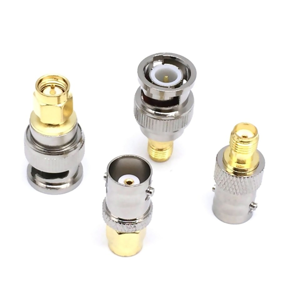 4PCS/Set 50 ohms BNC to SMA Type Male Female RF Coaxial Connector ...