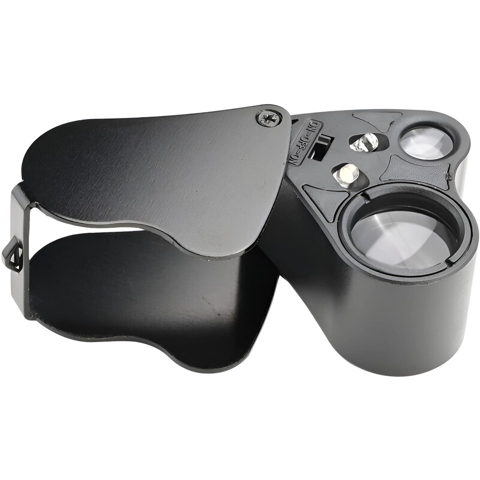 30X 60X Jewelers Loupe Magnifier Jewelry Coin Loop Magnifying Glass Eye ...