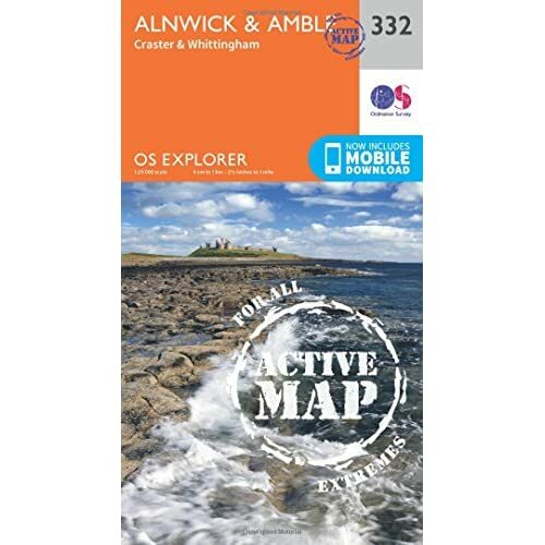OS Explorer Map Active (332) Alnwick and Amble, Craster - Map NEW ...