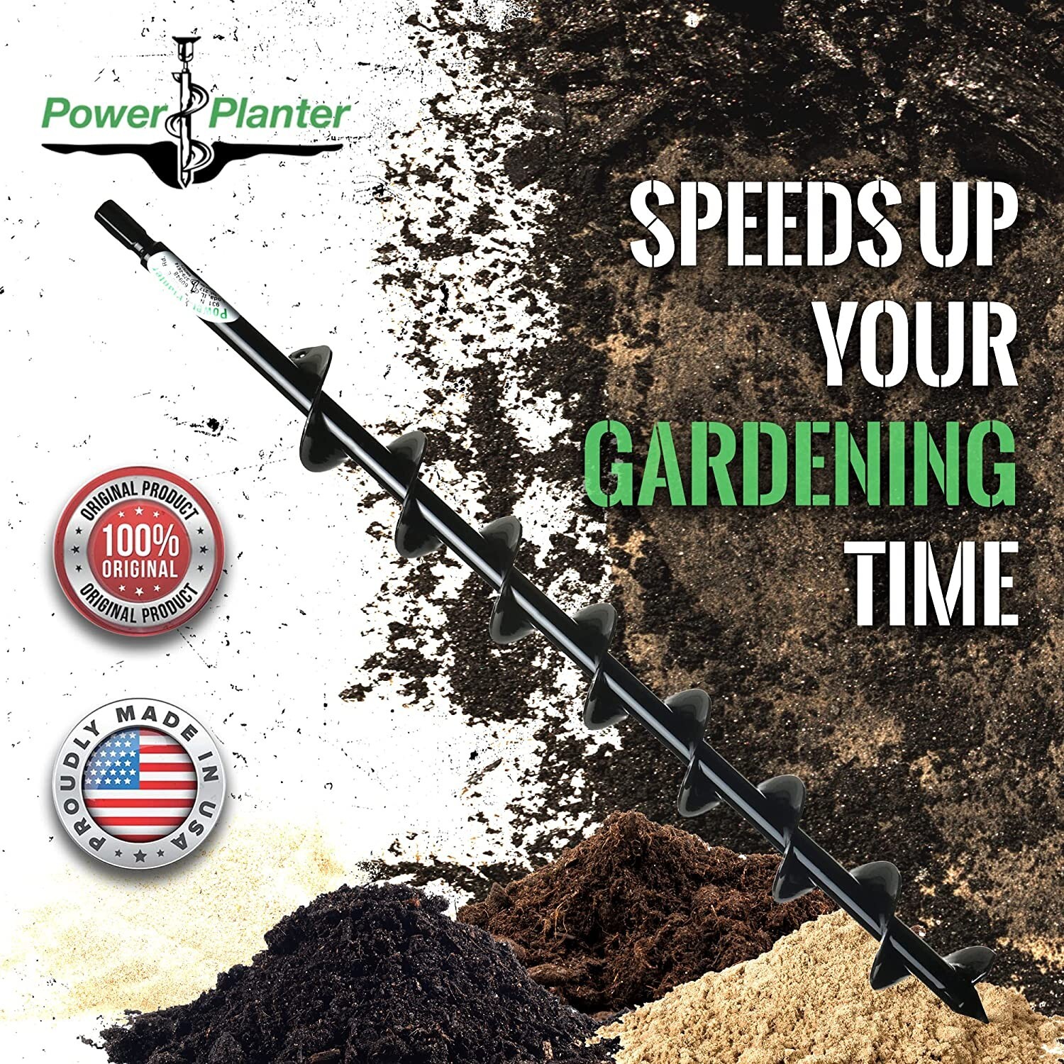 Power Planter Termite & Tree Auger 2"x24" With 1/2" Non-Slip Hex Drive ...