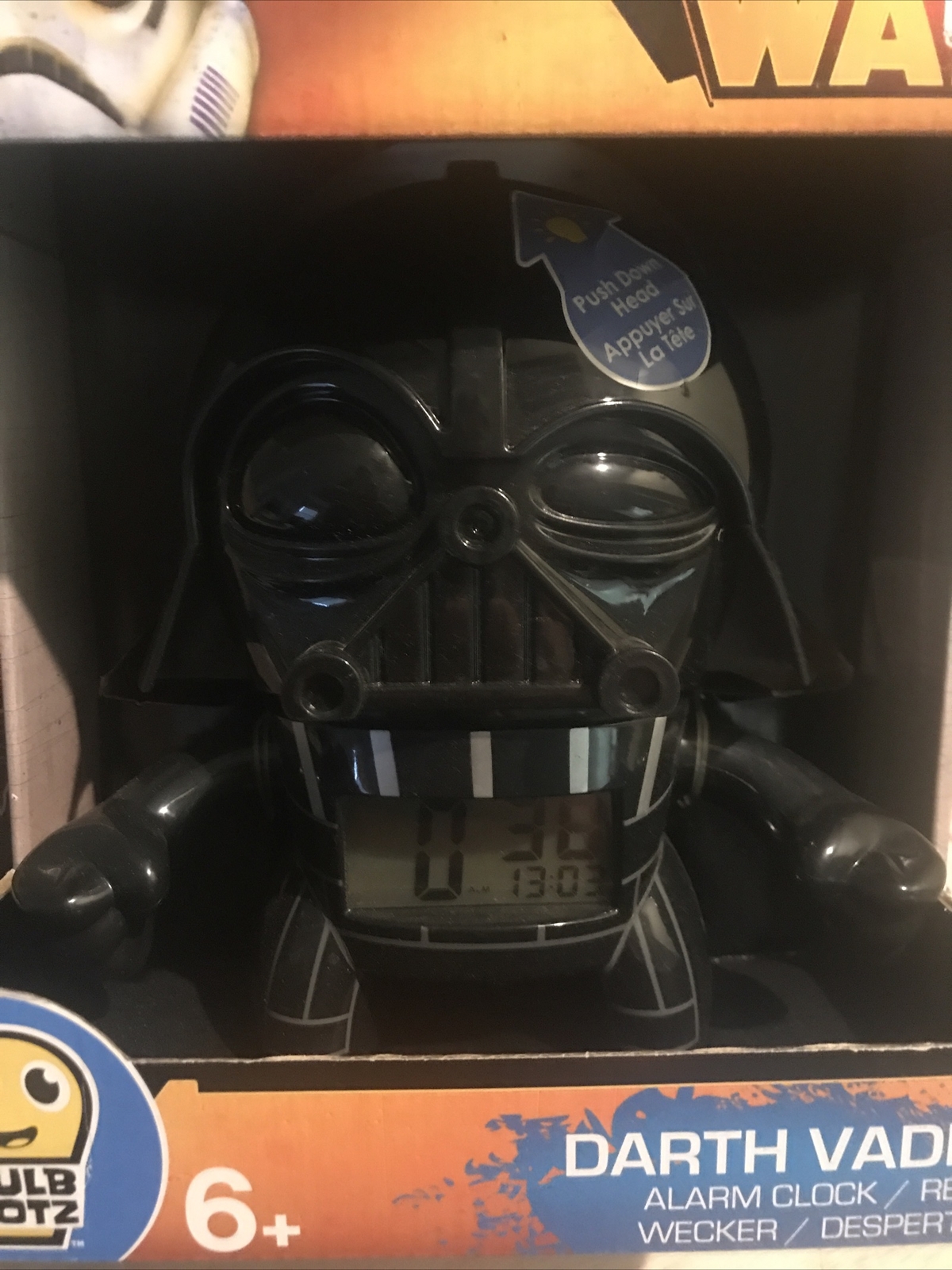New Lego Star Wars Darth Vader Light Up Alarm Clock Bulb Botz New In ...