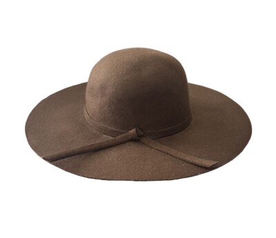 Womens 100% Wool Sun Hat Floppy Brown Cap One Size | eBay