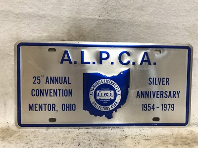 Vintage 1979 ALPCA 25th Convention License Plate ~ Ohio | eBay