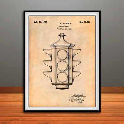 1923 Traffic Light Patent Print Art Drawing Poster | eBay