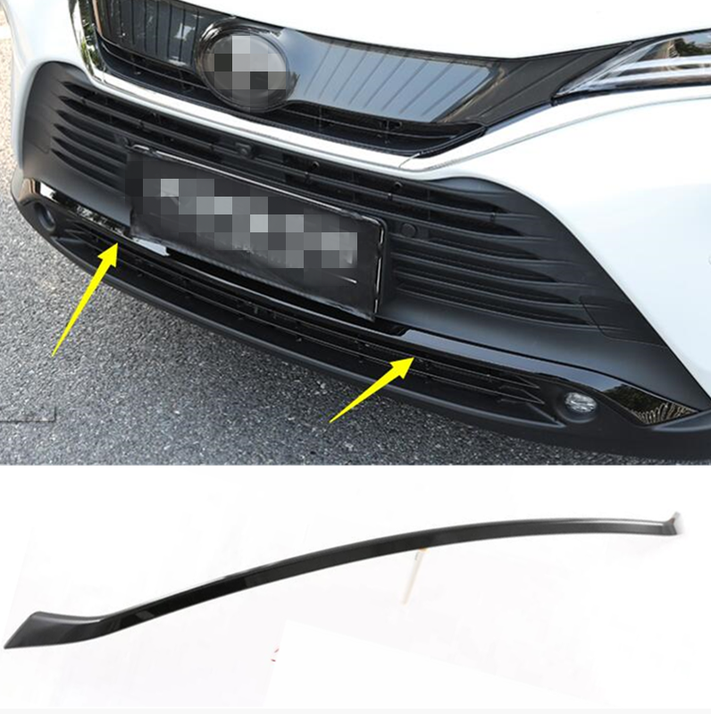 glossy black ABS Front Bumper Protector Trim 1x Fit For Toyota Venza ...