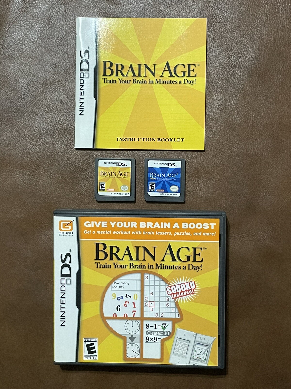 Nintendo DS Brain Age 1 & 2 Train Your Brain in Minutes a Day / Brain ...