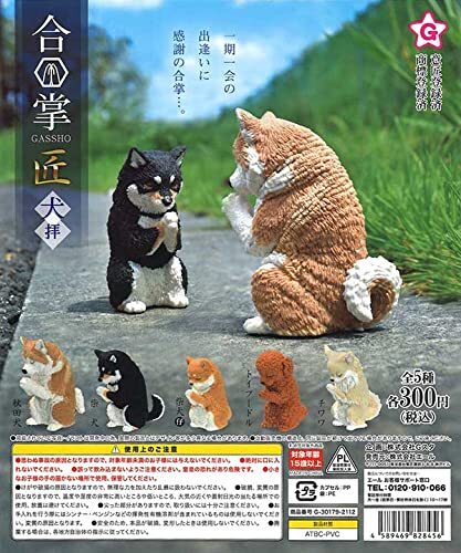 Gassho Takumi Inuhai All 5 types set Full Comp Gacha Gacha Capsule Toy ...