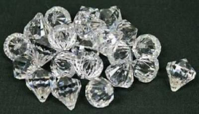 Package of 270- 20 Carat Clear Acrylic Diamonds - Big Diamonds, Big ...