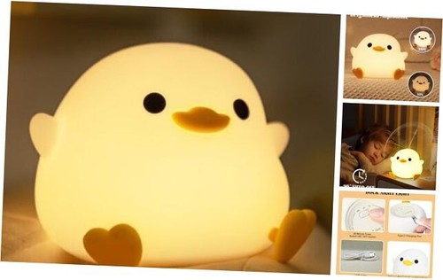 Dodo Duck LED Night Light - Cute Silicone Duck Lamp for Bedrooms ...