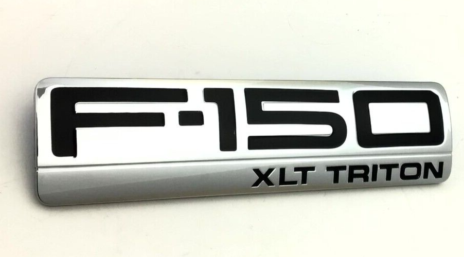 2004-2008 Ford F150 XLT Triton Chrome Front Fender Nameplate Emblem ...