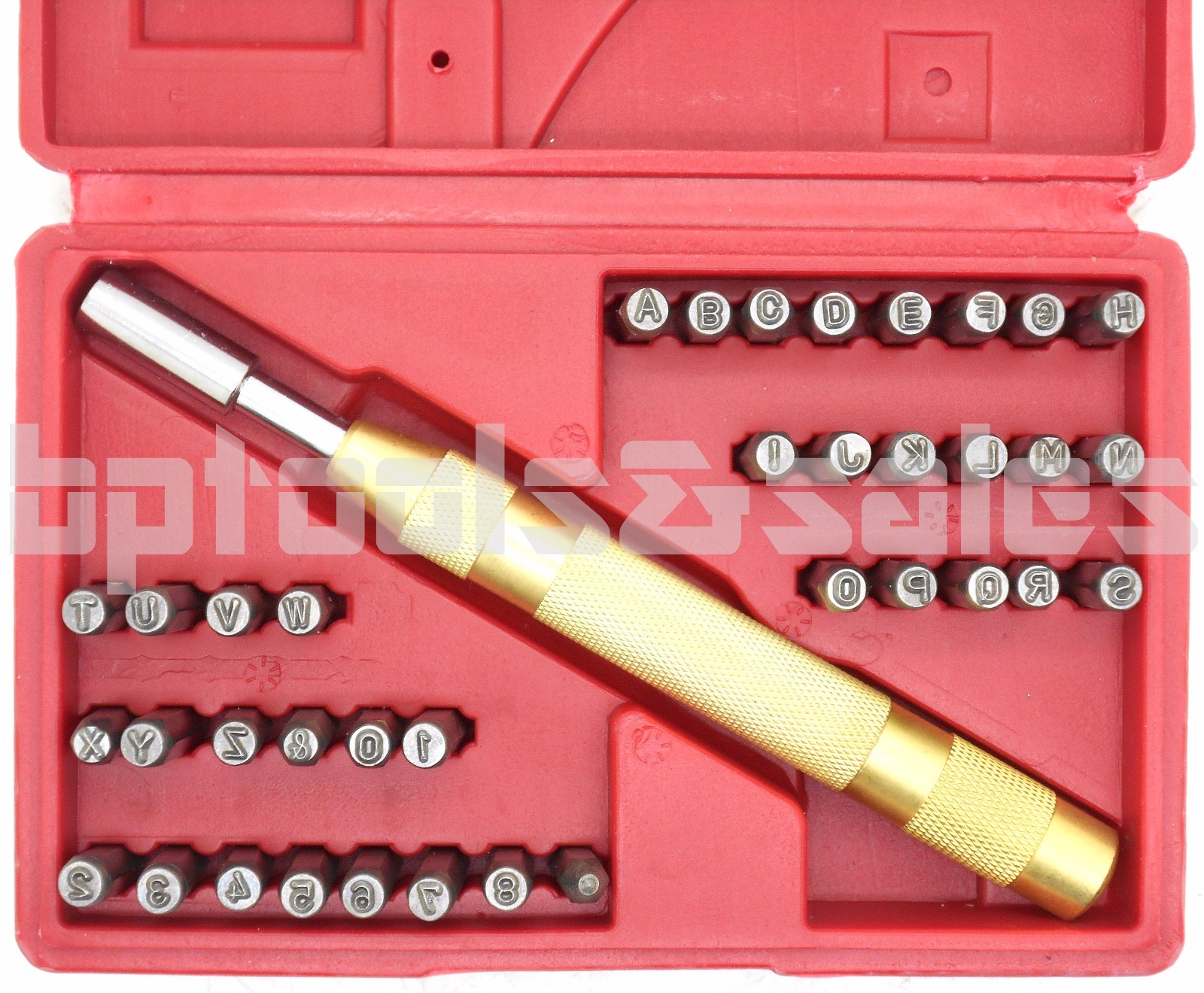 38pc Letter Number Stamping Stamp Tool Set Kit Automatic Metal Punch ...