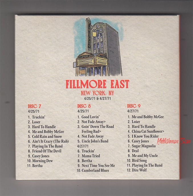 Grateful Dead Fillmore East April 25 & 27, 1971 3 cds NEW enjoying the ...