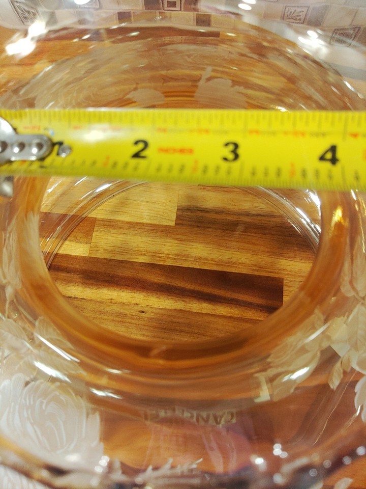 Vintage Lamp Shade Amber Glass w/ White Roses Pattern Design | eBay