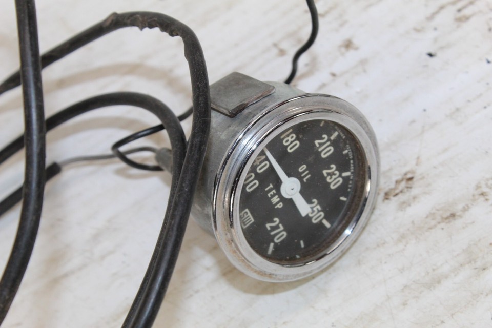 Vintage Stewart Warner SW Oil Temperature Gauge Electric 100-270 ...
