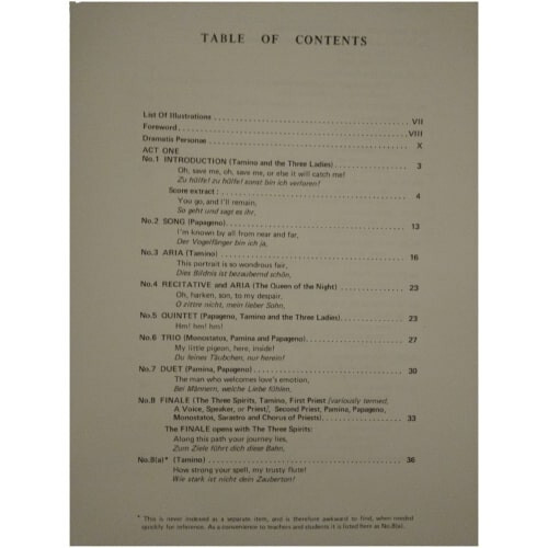 Wolfgang Amadeus Mozart The Magic Flute Libretto Opera Classical Sheet ...
