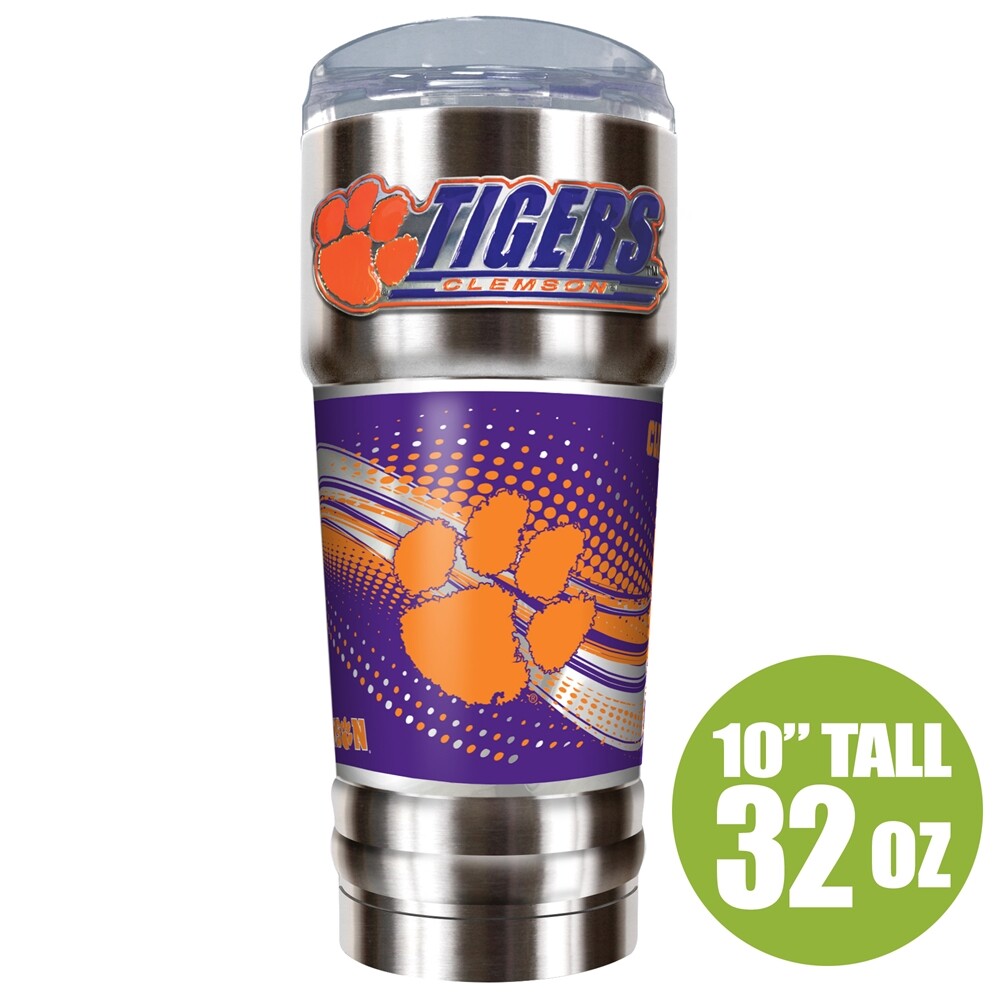 Clemson Tigers "PRO" 32 oz Stainless Steel Tumbler Mug Cup - Lifetime ...