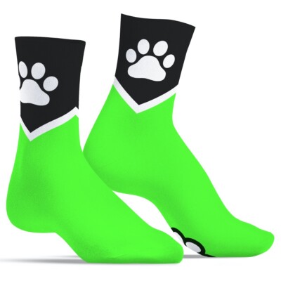 Kinky Puppy Sneaker Socks PUPPY PAW Neon Green | eBay