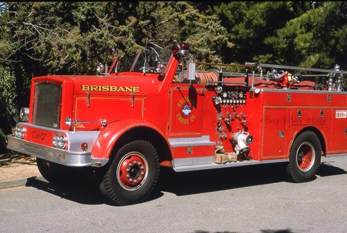 FIRE APPARATUS SLIDE BRISBANE CA ENGINE 1 1966 COAST KODACHROME | eBay