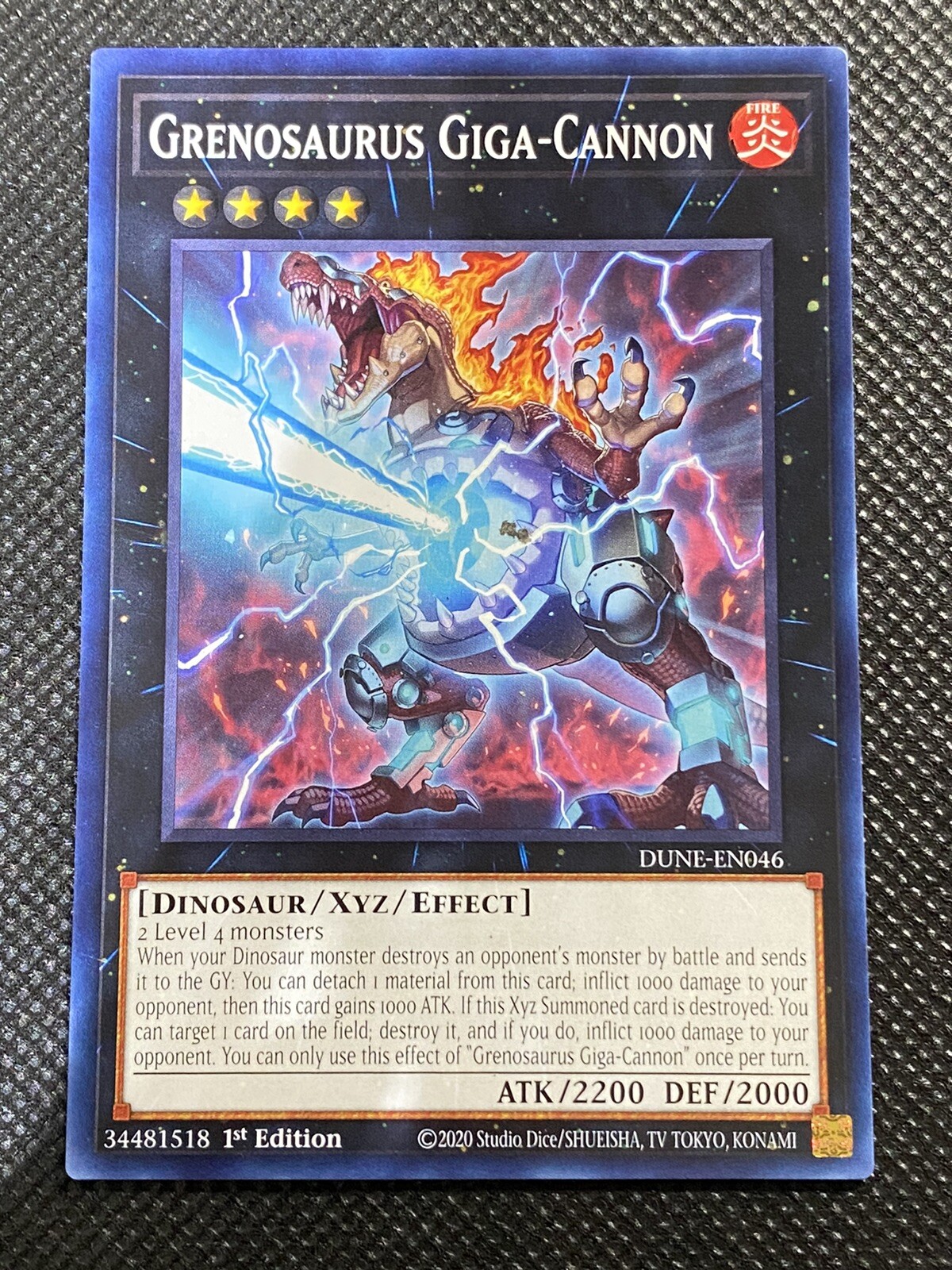 3x YuGiOh! - Grenosaurus Giga-Cannon DUNE-EN046 Common 1st Edition Near ...