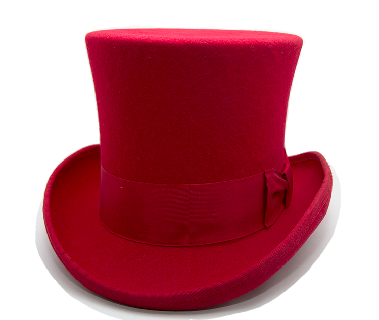 Vintage Top Hat Magic Performing Cap Wool Mad Hatter Tall Hat Height ...