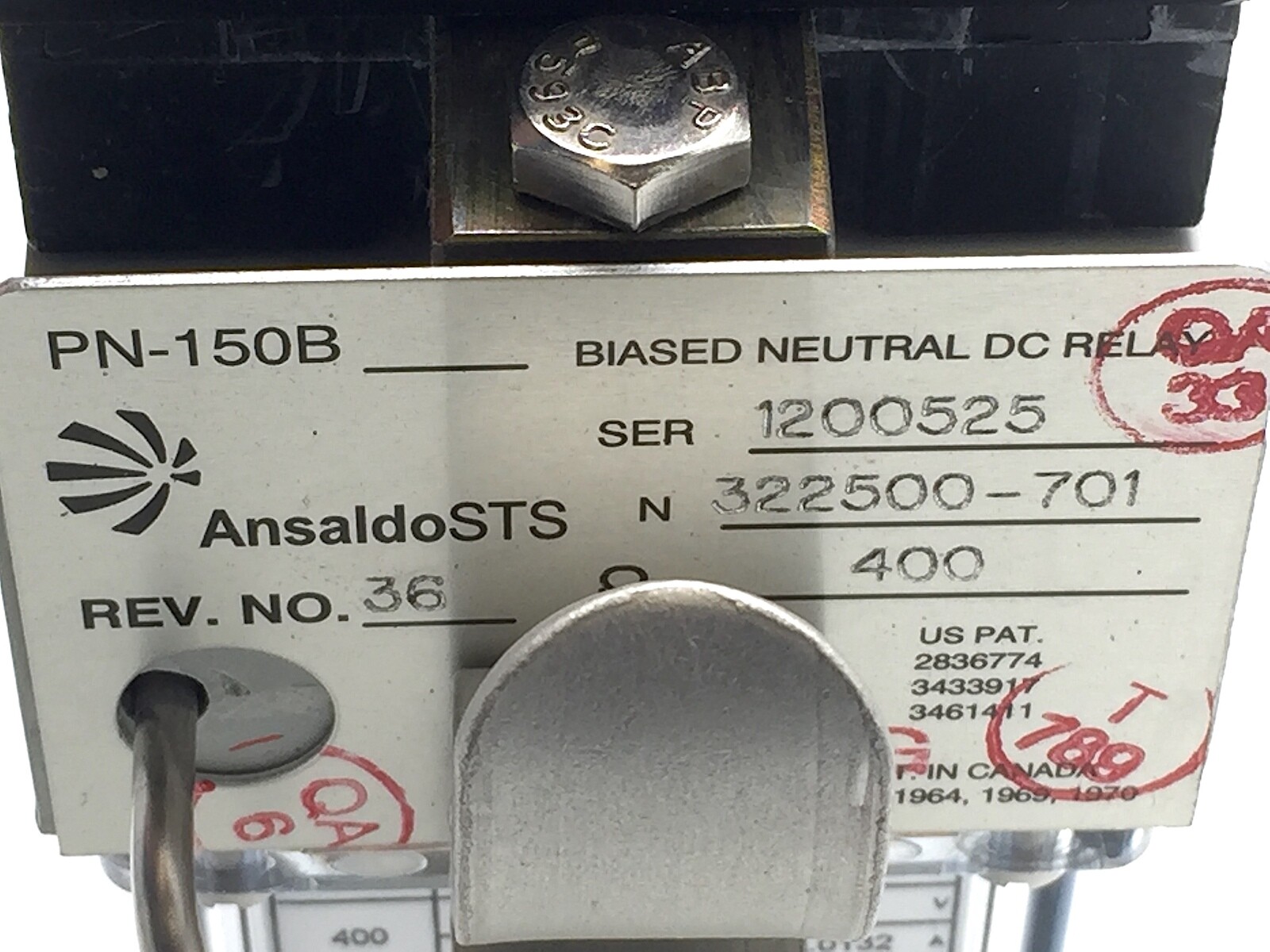 Westinghouse Invensys N322500701 PN150B Relay Microlok II System ...